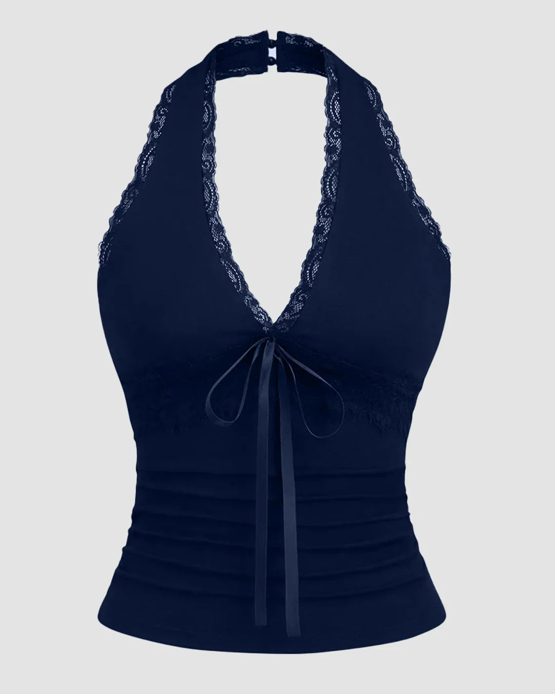 Halter Neck Slim Fit Lace Backless Top – Littlebox India