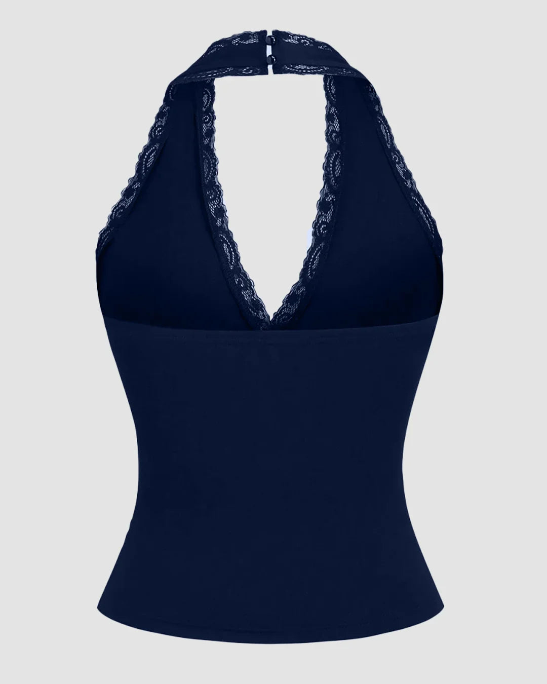 Halter Neck Slim Fit Lace Backless Top – Littlebox India
