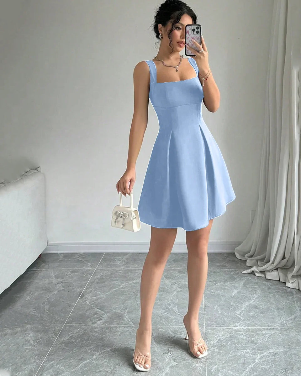 Rainwash Fit and Flare Sleeveless Mini Dress - Littlebox India