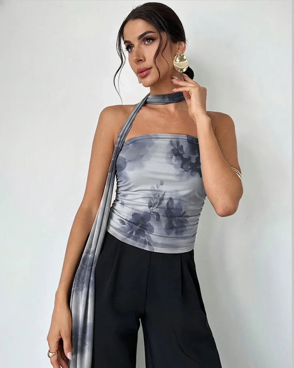 Abstract Print Halter Tie Tube Top – Littlebox India
