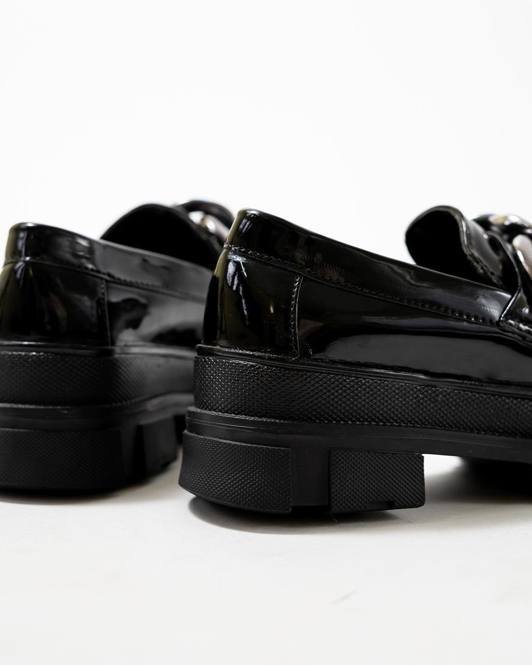 Back To School Chunky Chain Black Shoe – Littlebox India