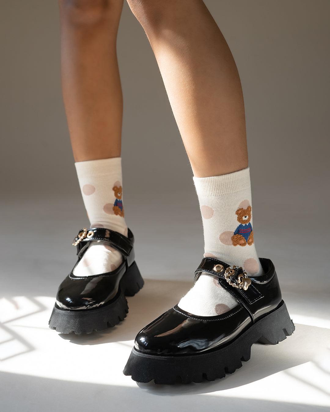 Back To School Aesthetic Cute Buckle Details Shoe – Littlebox India