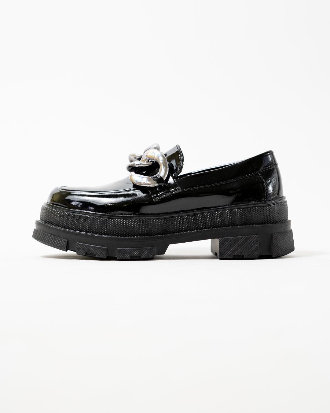 Back To School Chunky Chain Black Shoe – Littlebox India
